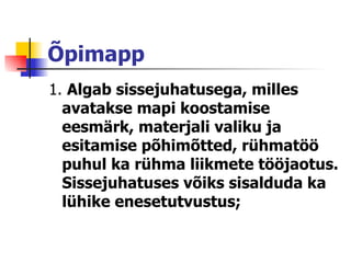 Õpimapp proov | PPT