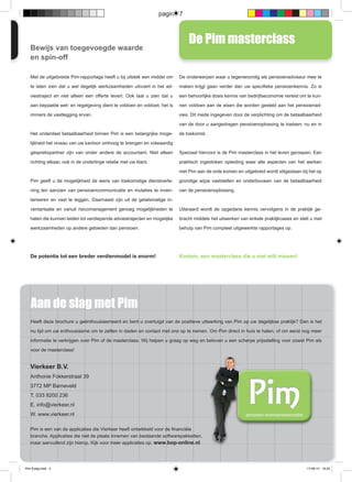 Pim - Pensioen inventarisatie model | PDF