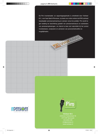 Pim - Pensioen inventarisatie model | PDF