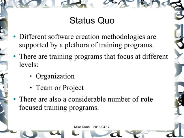 Software Development Craftsmanship | PPT
