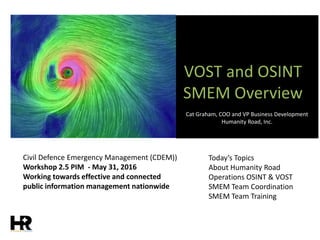 VOST and OSINT - a Social Media Overview | PPTX