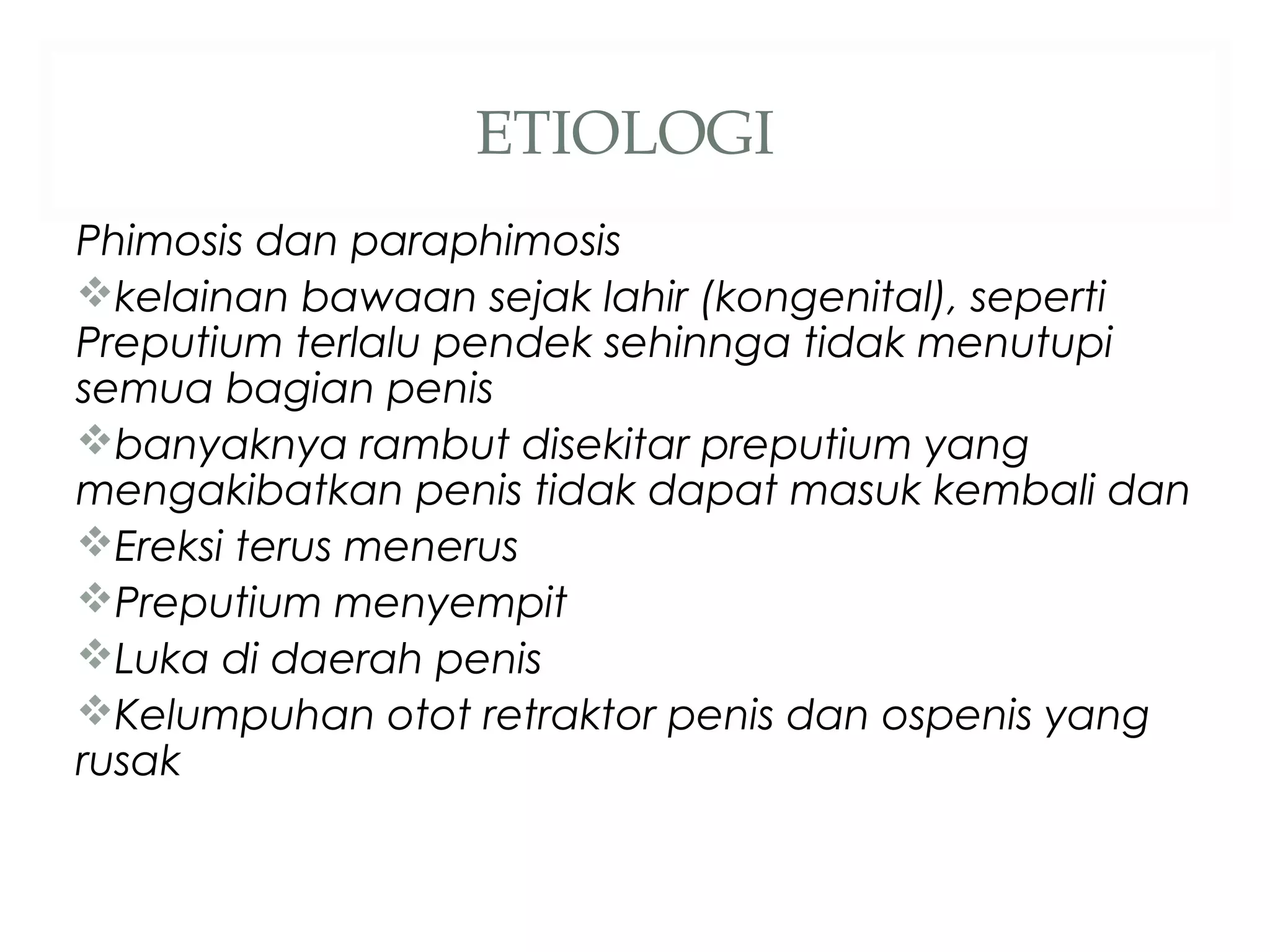 Pimosis dan parapimosis | PPT