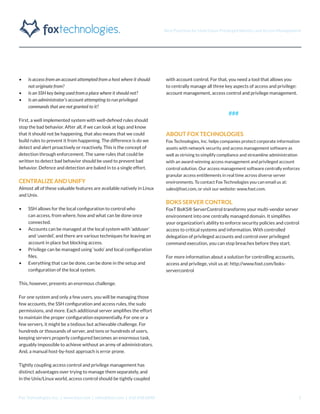 PIM, PAM, PUM: Best Practices for Unix/Linux Privileged Identity ...