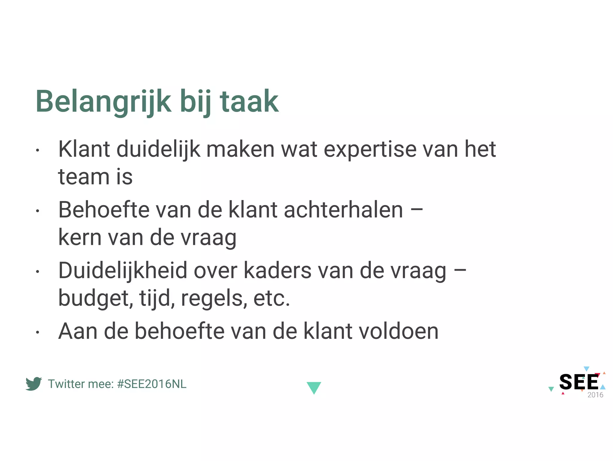 Pimp uw servicedesk - SEE 2016 | PDF