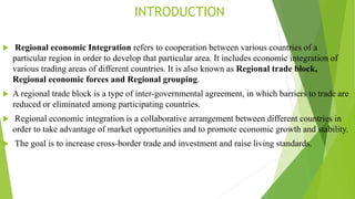 Regional Economic Integration | PPTX