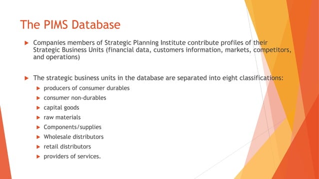 Profit Impact of Market Strategies (PIMS)