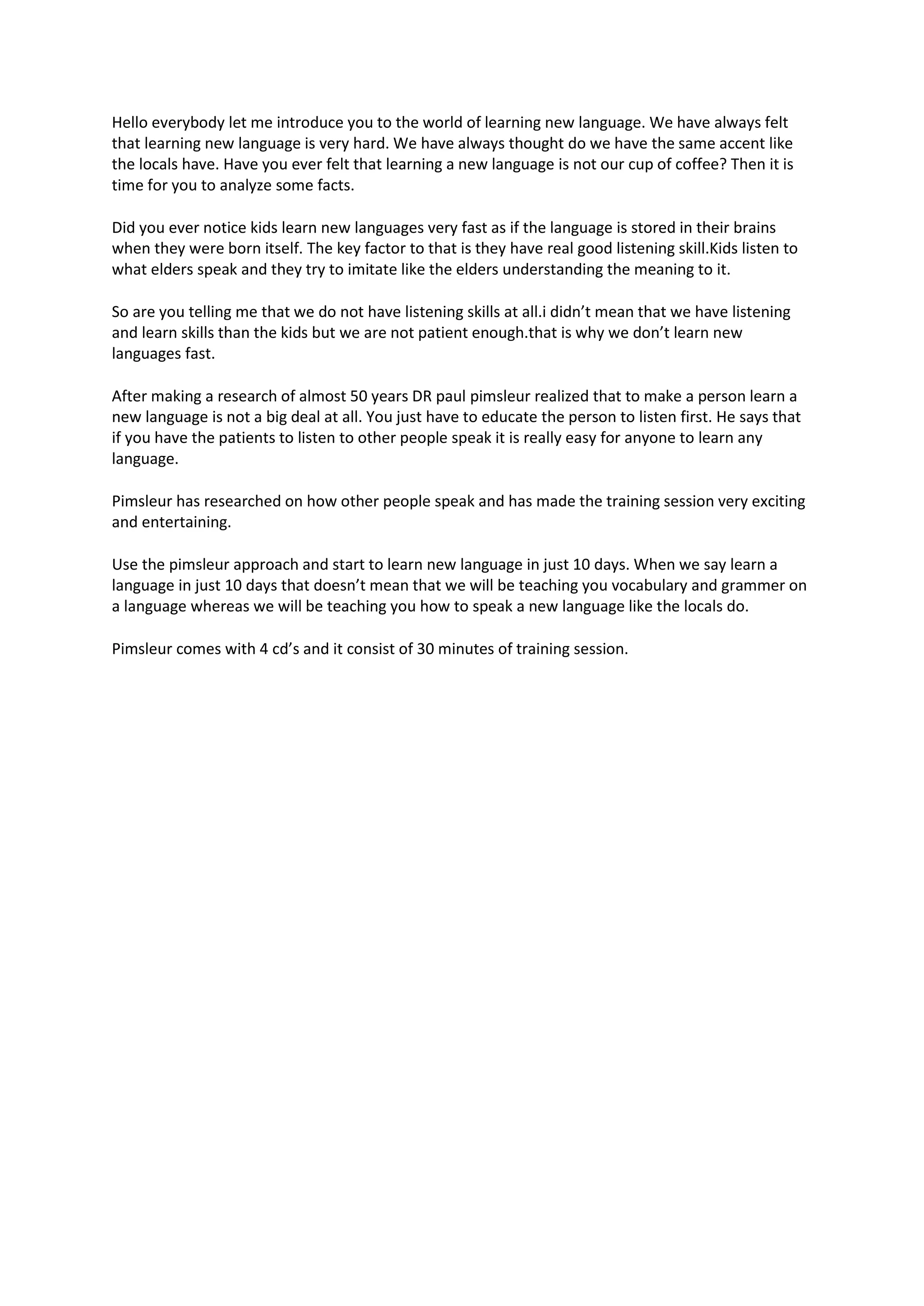 Pimsleur | DOCX
