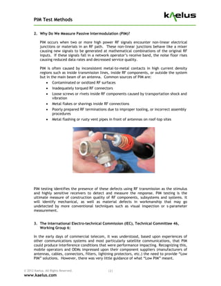 Passive Intermodulation Test Methods - IEC Recommendations 2012 | PDF