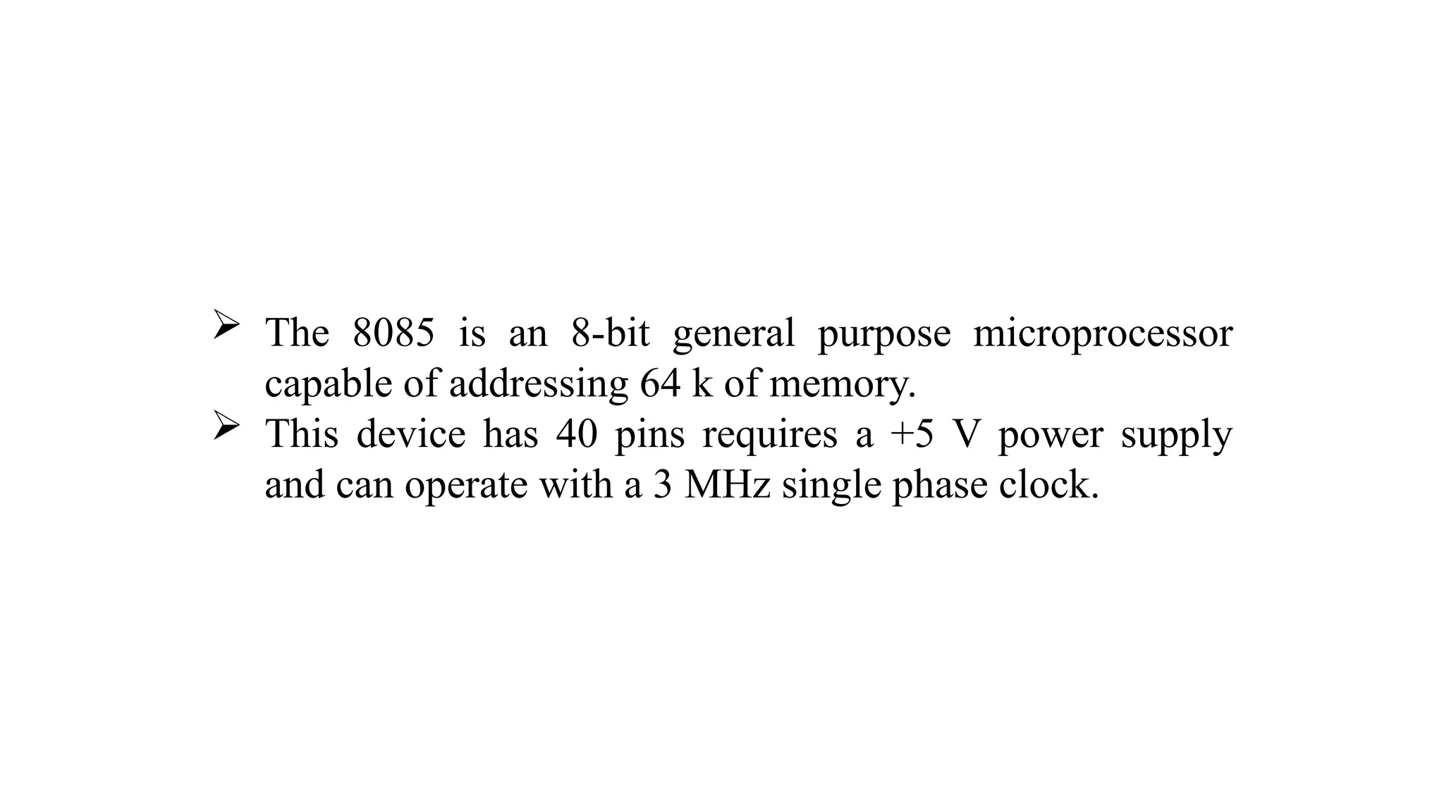 MicROPROCESSOR Pin Diagram intel 8085 .pptx