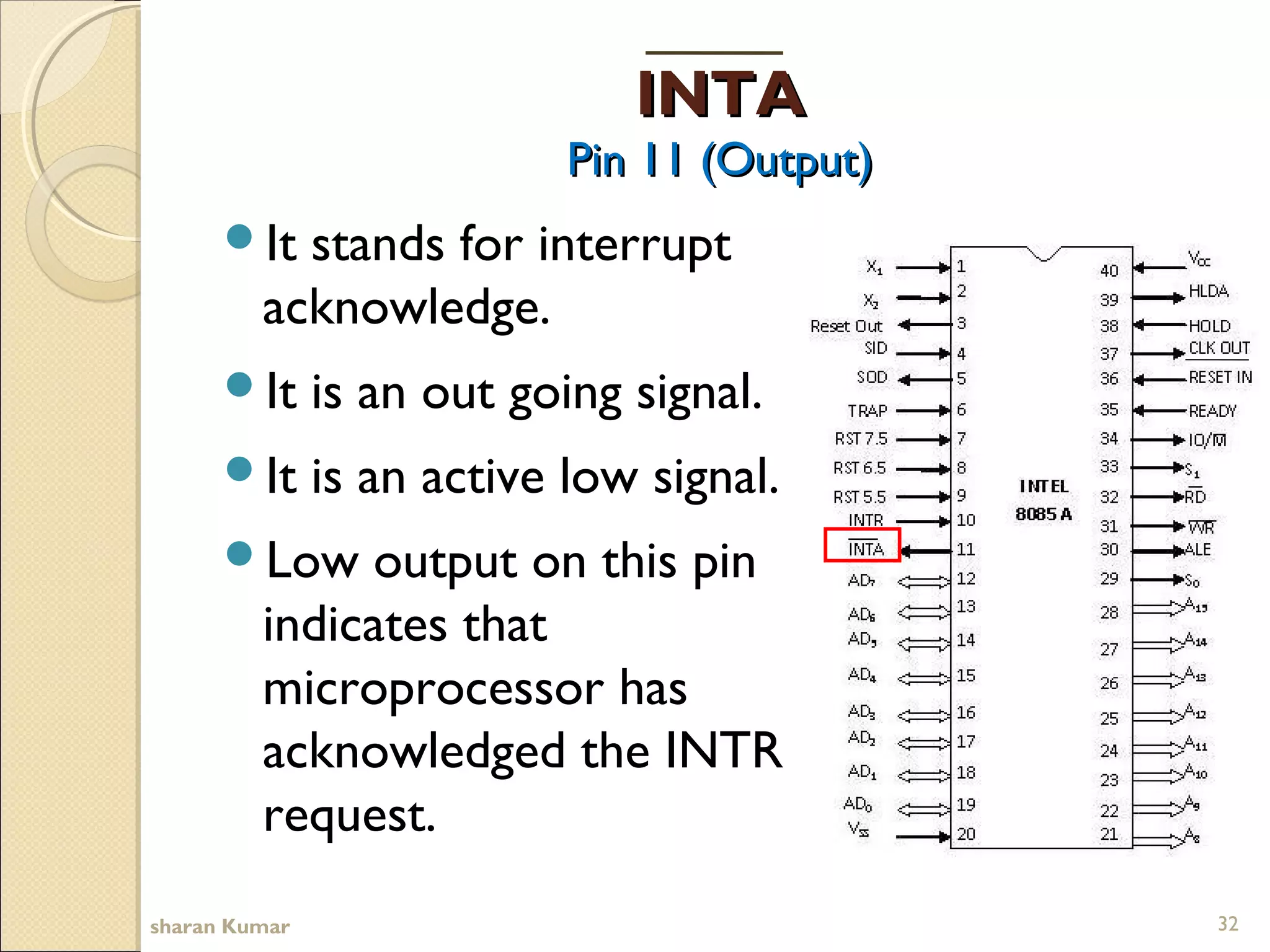 Pin diagram-of-8085 | PPT