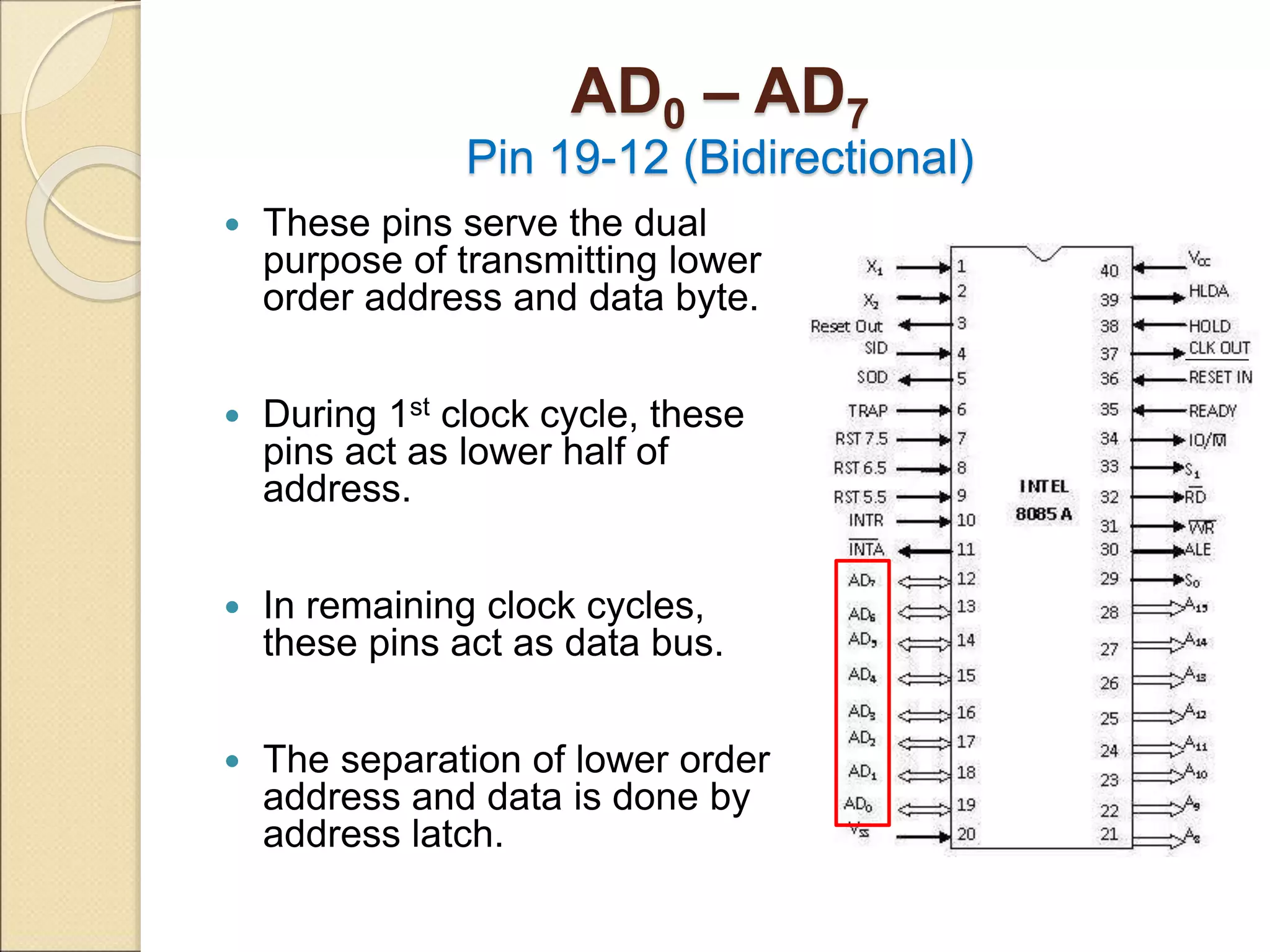 pin-diagram of 8085_new.ppt | Computer Peripherals | Computing