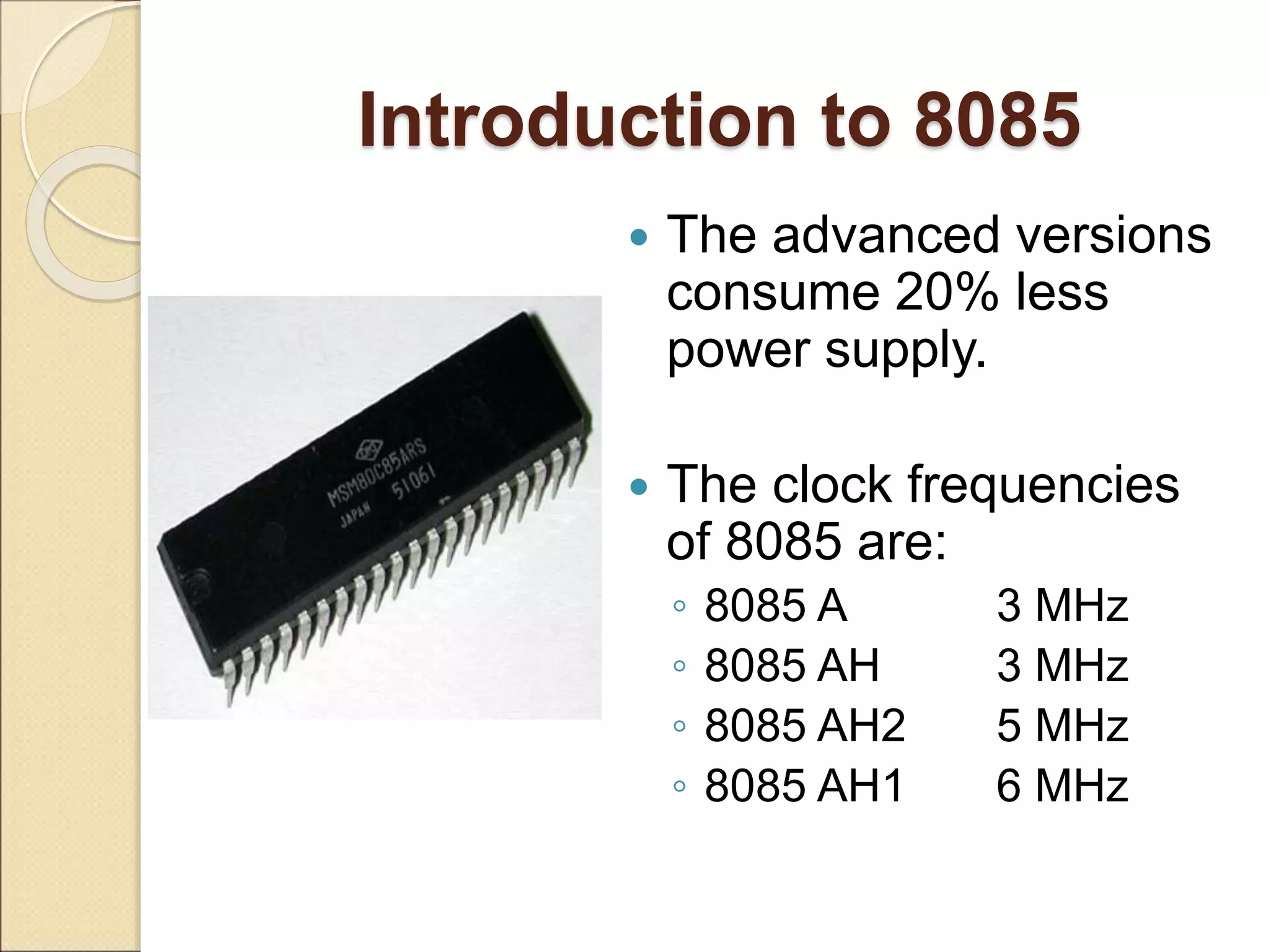 pin-diagram of 8085_new.ppt | Computer Peripherals | Computing