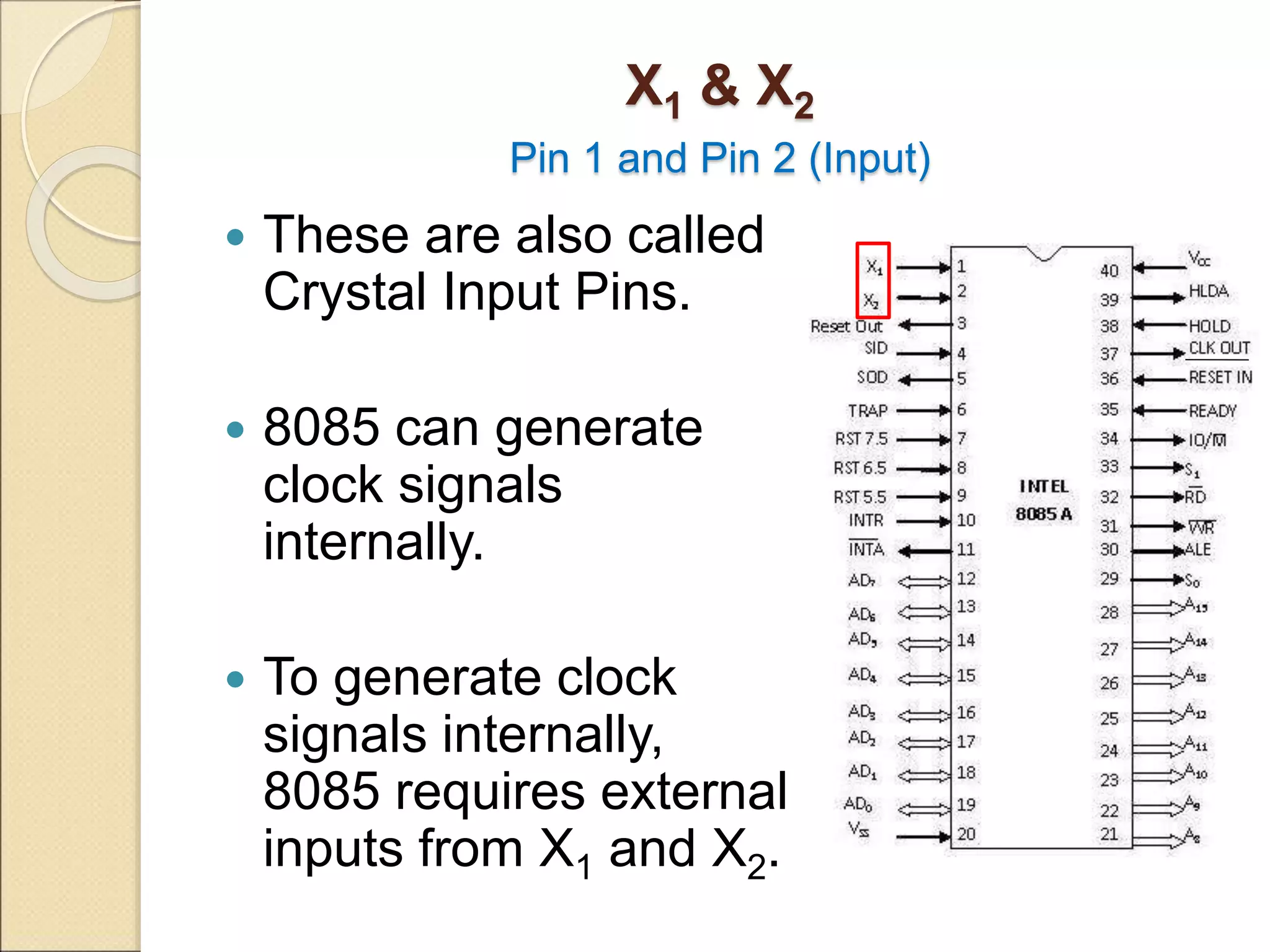 pin-diagram of 8085_new.ppt | Computer Peripherals | Computing
