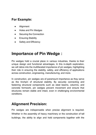 Pin-Wedge Manufacturer and Supplier | Padmavati Engineering | PDF