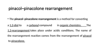 Comprehensive Overview of Carbonium Ion Rearrangement and Pinacol ...