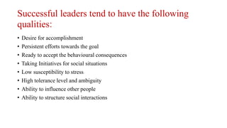 Theories of Leadership- Pinak | PPT