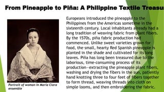 PINA (PINEAPPLE) CLOTH, PHILIPPINES - Indigenous Creative Craft (G2 ...