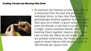 PINA (PINEAPPLE) CLOTH, PHILIPPINES - Indigenous Creative Craft (G2 ...