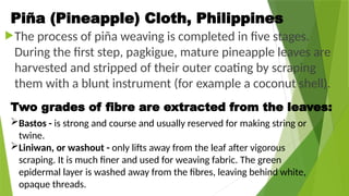 PINA (PINEAPPLE) CLOTH, PHILIPPINES - Indigenous Creative Craft (G2 ...