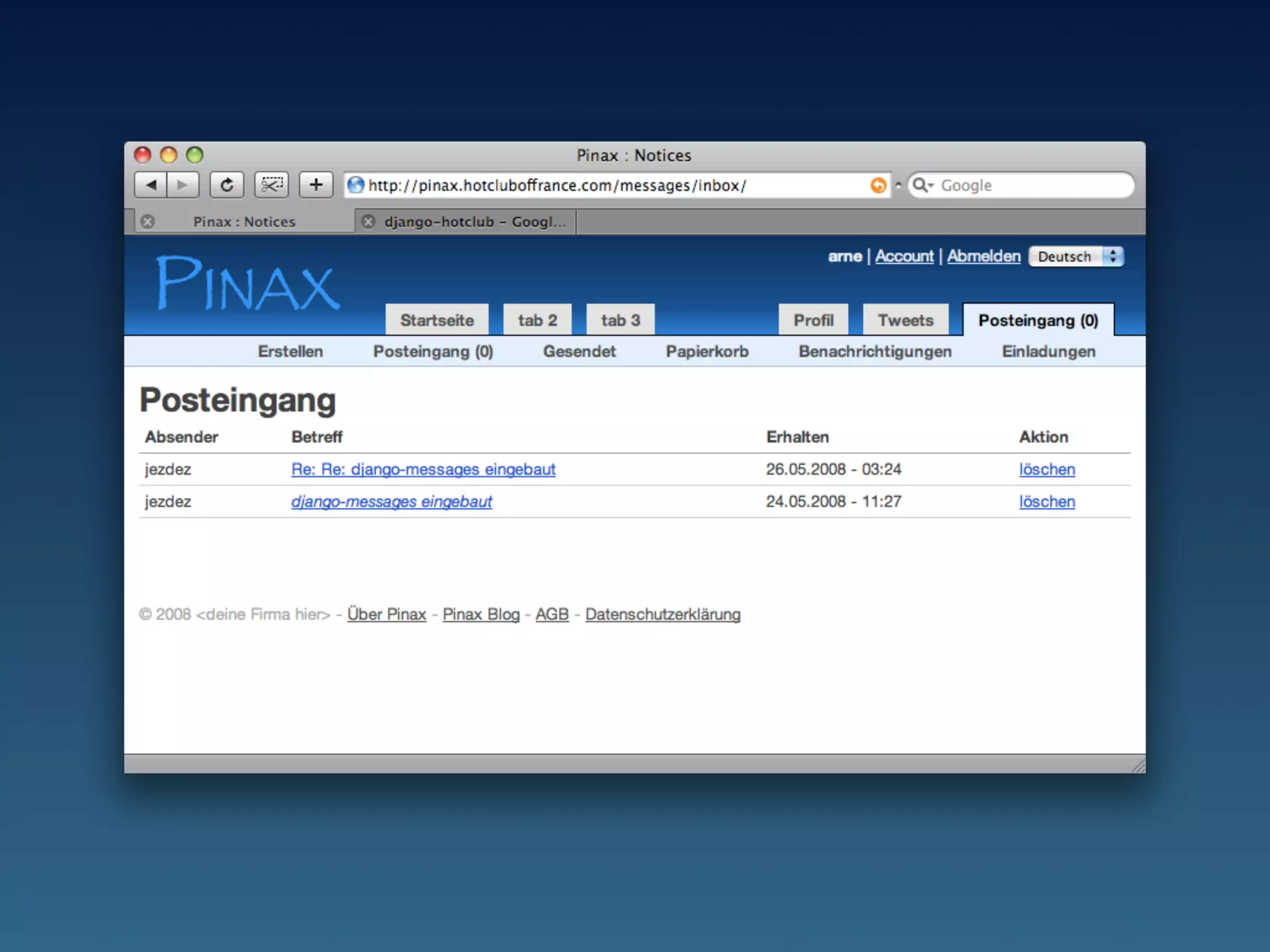 Pinax Presentation at DjangoCon 2008 | PPT