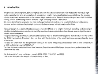 Pinch analysis technique to optimize heat exchanger | PPTX