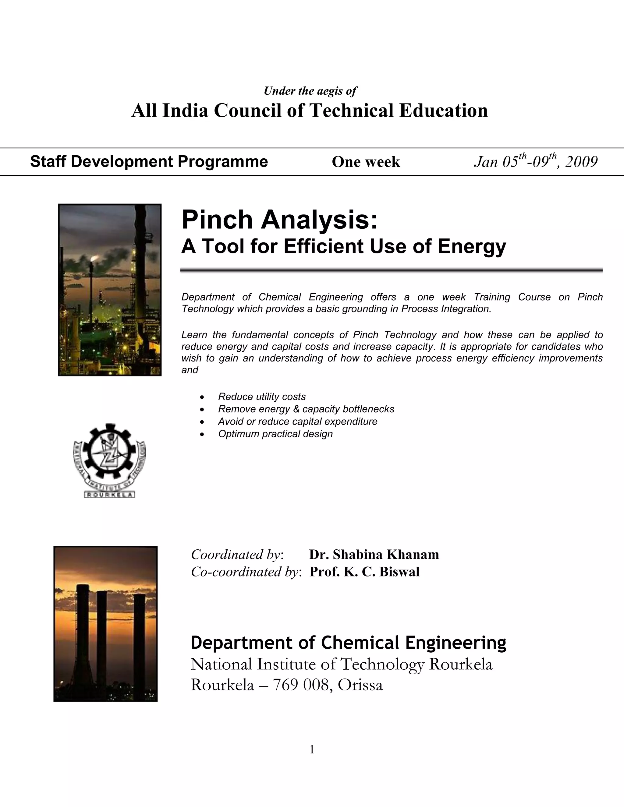 Pinch analysis a tool for efficient use of energy | PDF
