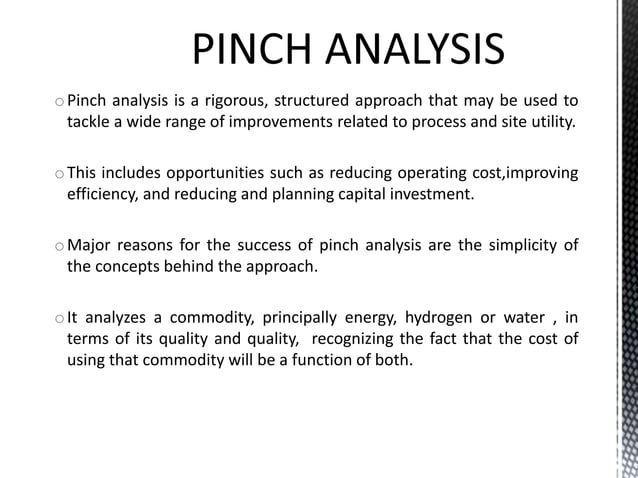 Pinch analysis in biotechnology | PPTX | Power and Energy Industry ...