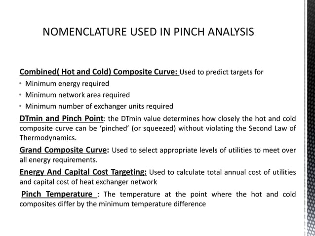 Pinch analysis in biotechnology | PPTX | Power and Energy Industry ...