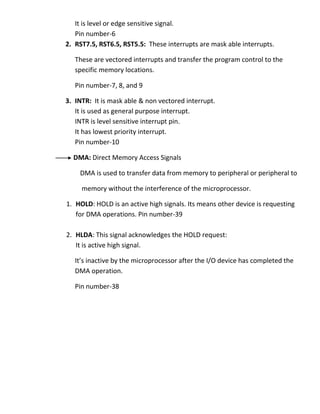 Pin configuration of 8085 | DOCX