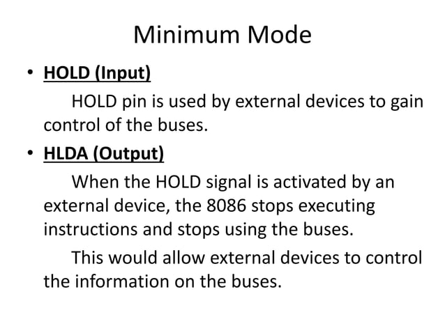 Pin description of 8086 | PPTX