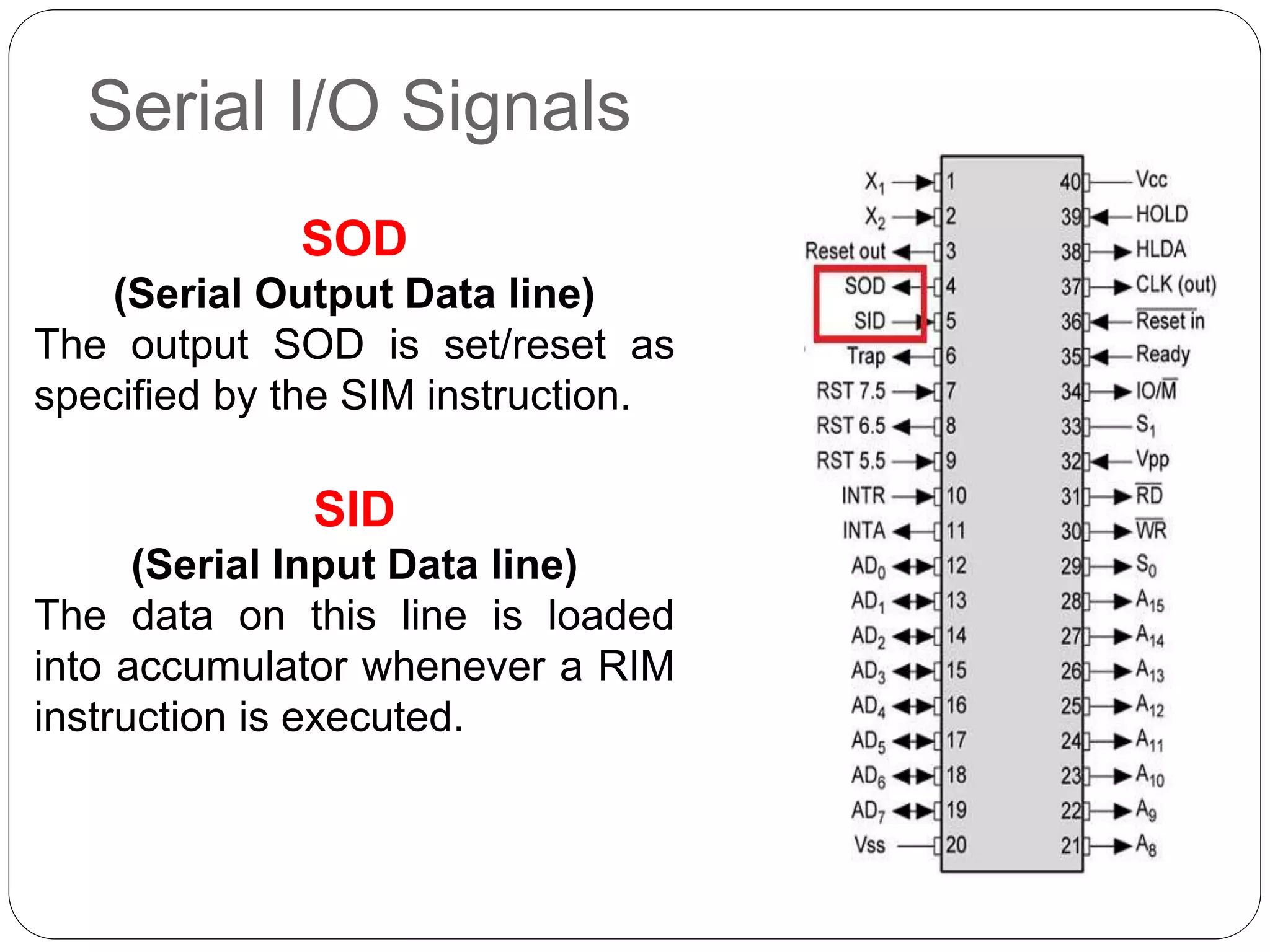 Pin diagram 8085 | PPTX