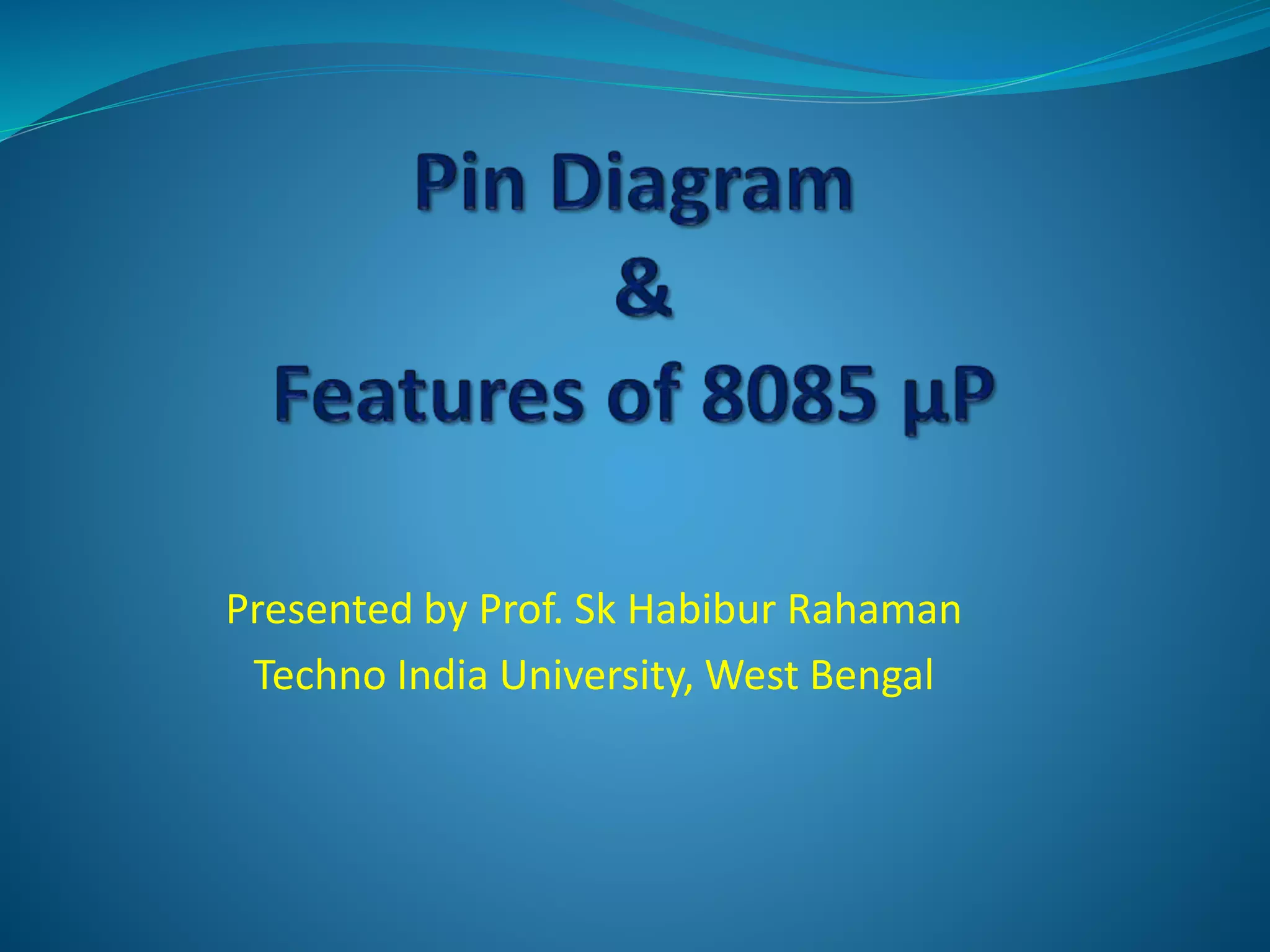 Pin Diagram 8085 And Explanation Of 8085 Microprocessor Ppt