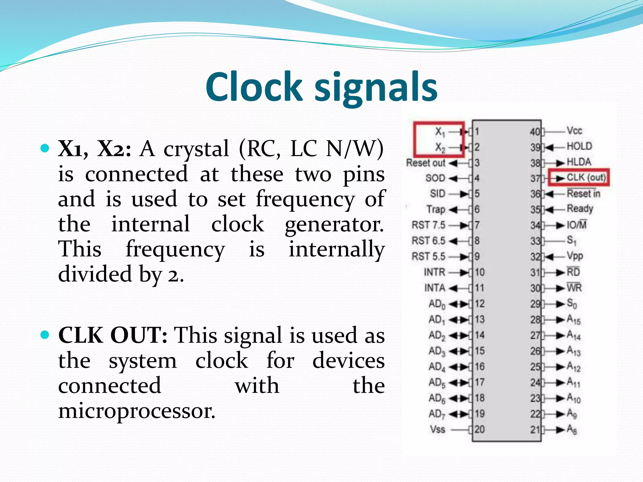Pin Diagram 8085 And Explanation Of 8085 Microprocessor Pptx
