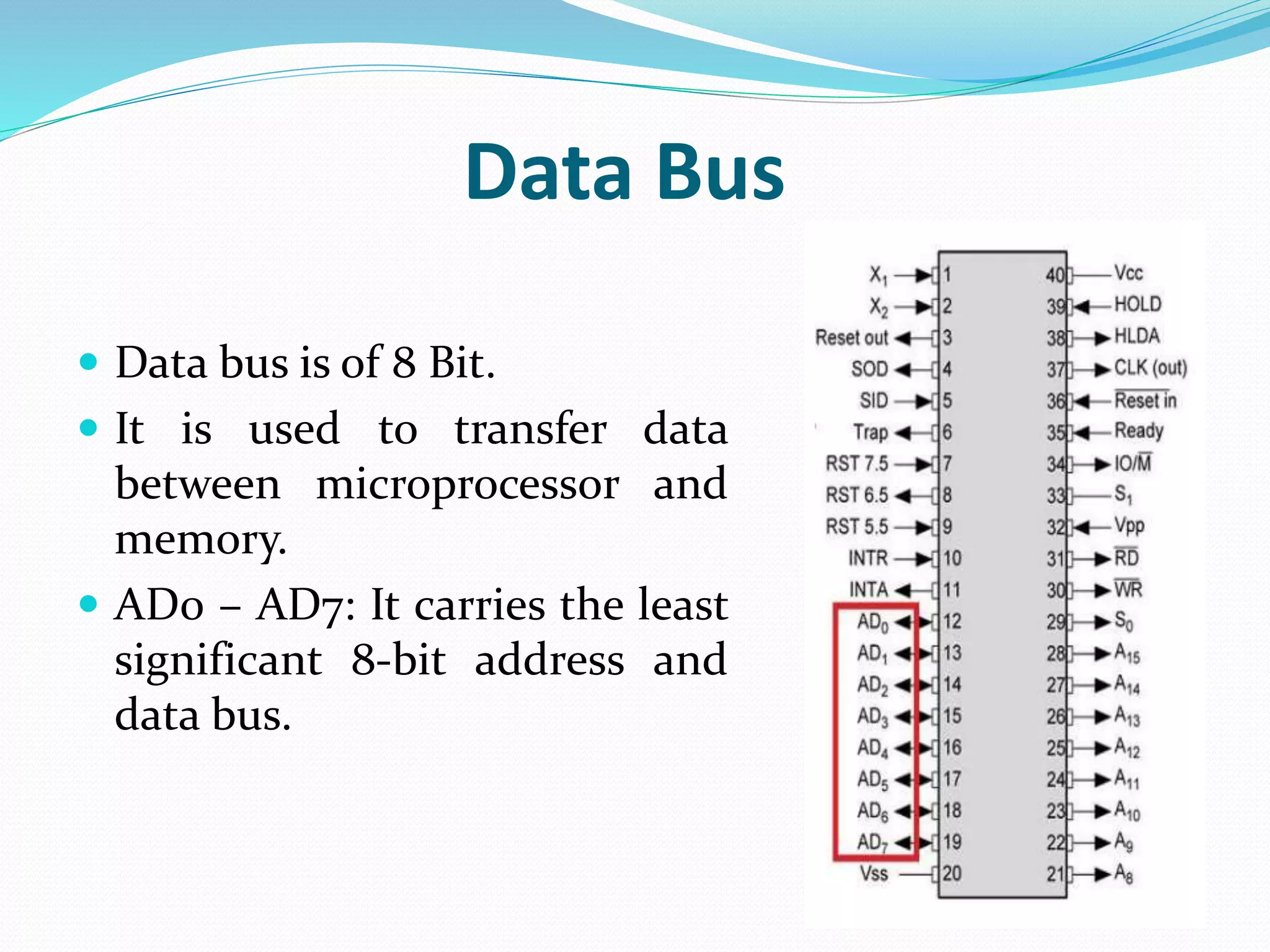Pin diagram 8085 and explanation of 8085 microprocessor. | PPTX