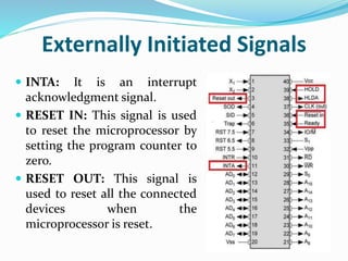 Pin diagram 8085 and explanation of 8085 microprocessor. | PPTX