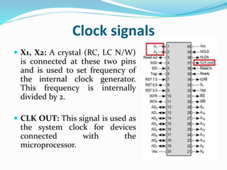 Pin diagram 8085 and explanation of 8085 microprocessor. | PPTX