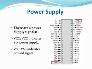 Pin diagram 8085 and explanation of 8085 microprocessor. | PPTX