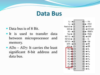 Pin diagram 8085 and explanation of 8085 microprocessor. | PPT