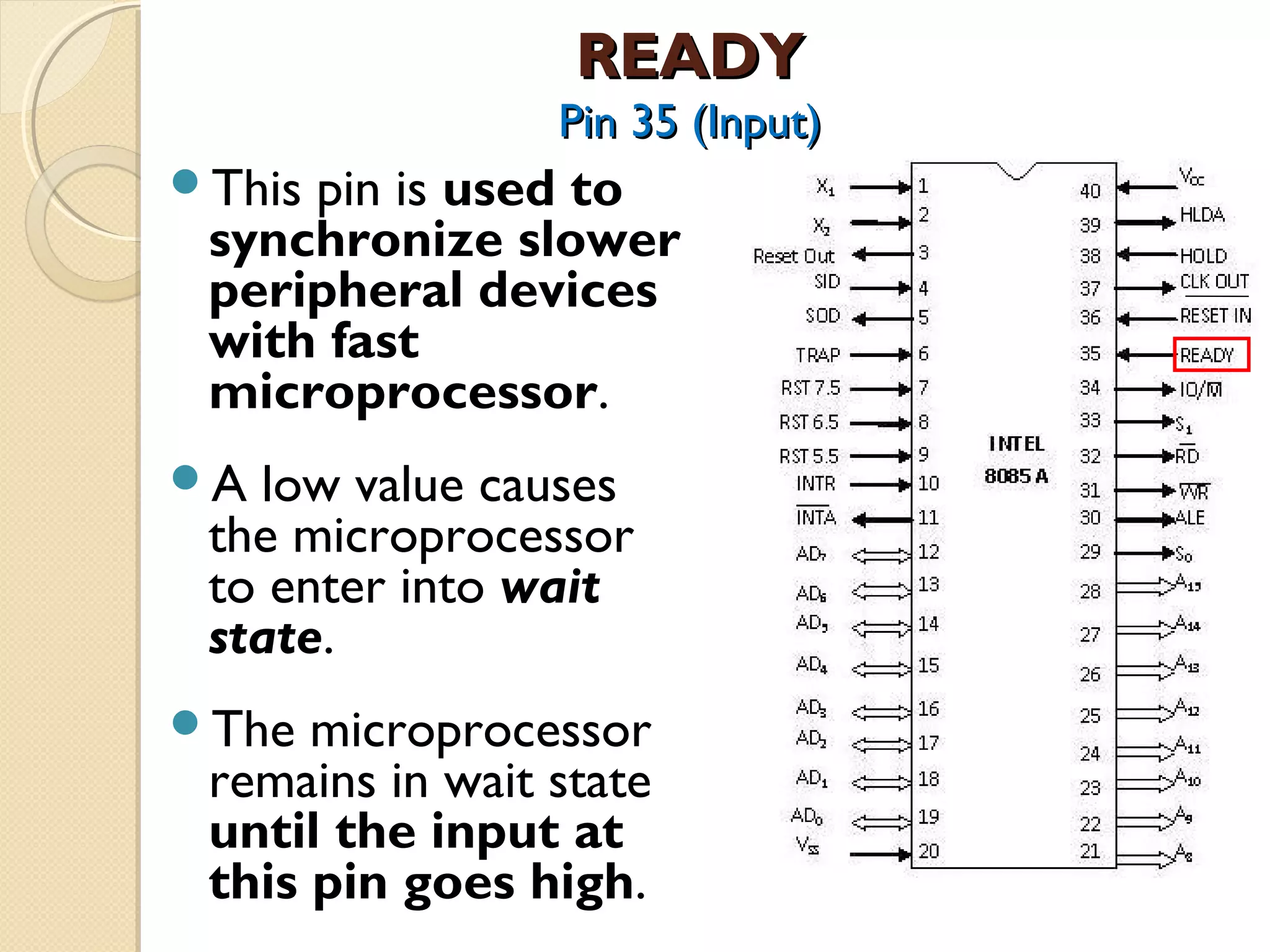 Pin diagram 8085 microprocessor(For College Seminars) | PPT | Operating ...