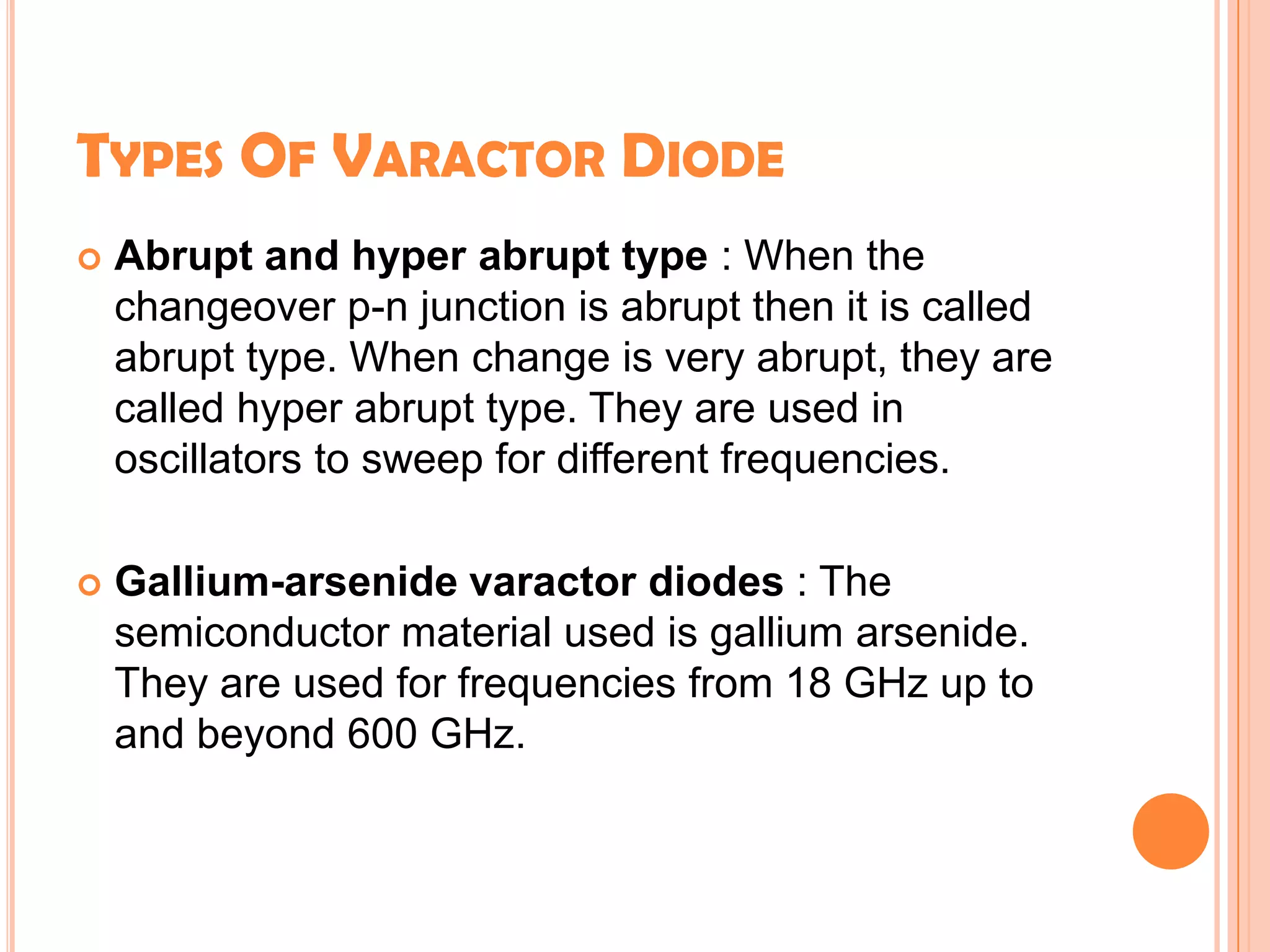 Pin Diode & Varactor Diode | PPTX