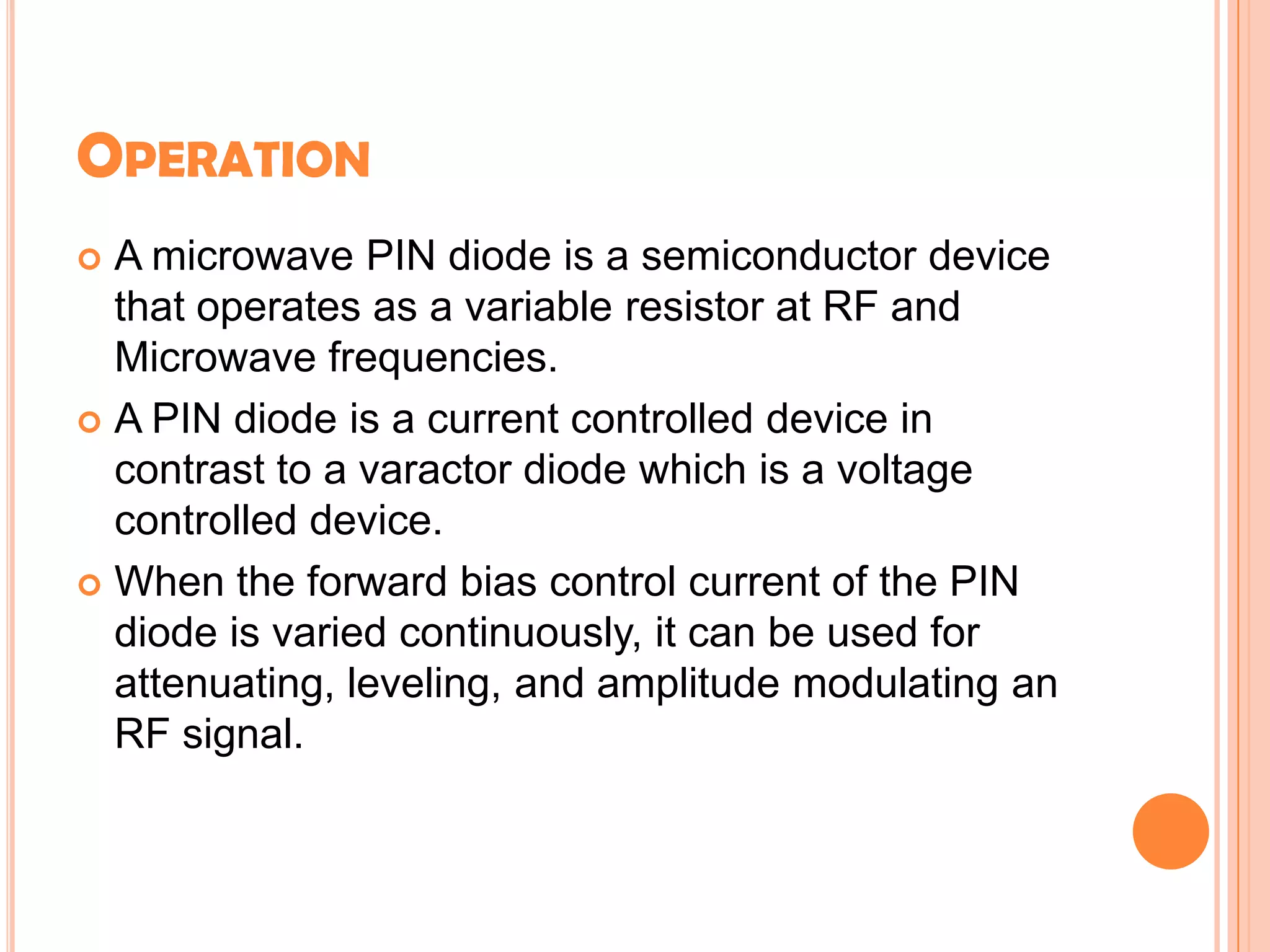 Pin Diode & Varactor Diode | PPTX