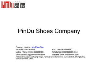 Chengdu Pindu Shoes company brief introduction | PDF