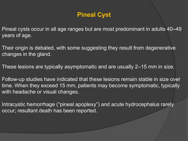 Pineal region masses - radiology | PPT