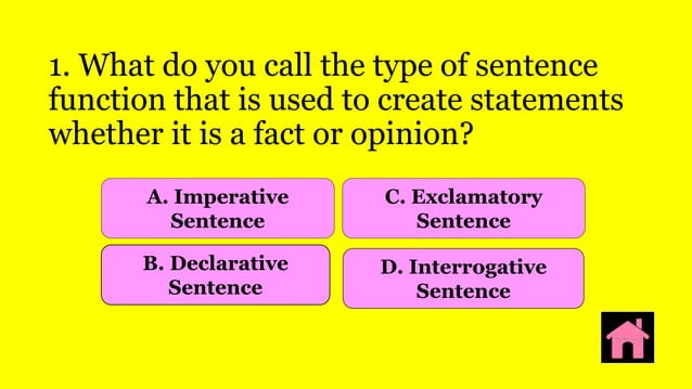 TYOES OF SENTENCES ACCORDING TO FUNCTIONS | PPT