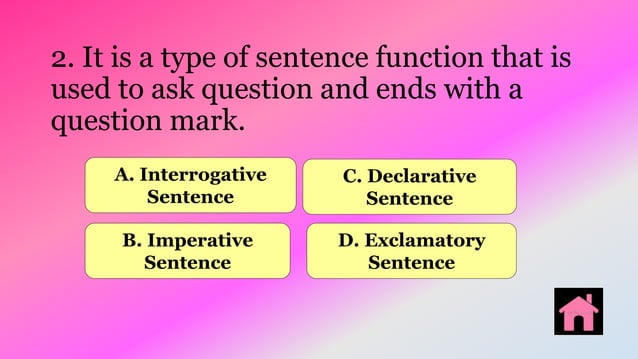 TYOES OF SENTENCES ACCORDING TO FUNCTIONS | PPT