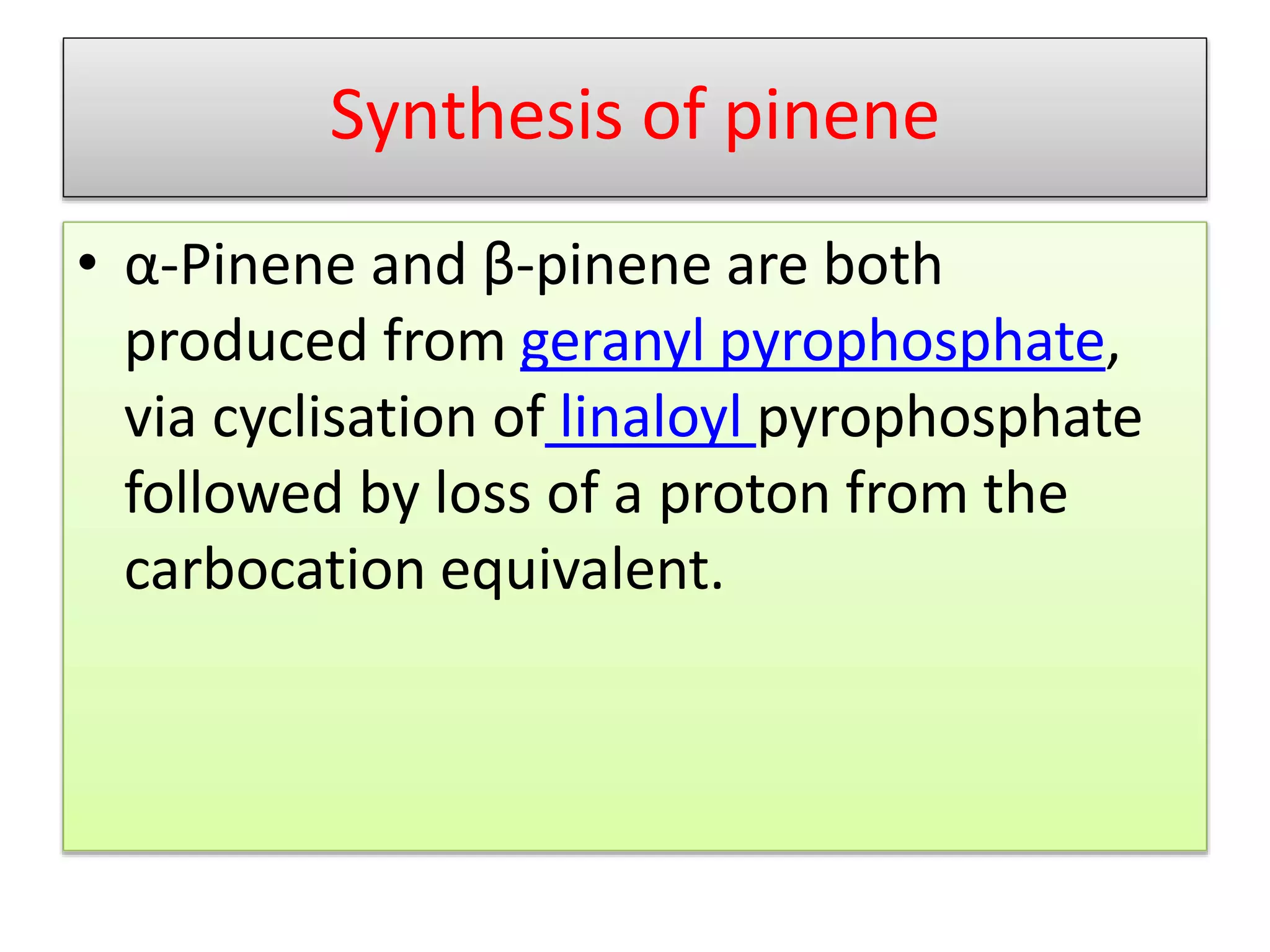 Pinene structure elucidation | PPTX