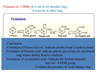 Pinene structure elucidation | PPTX