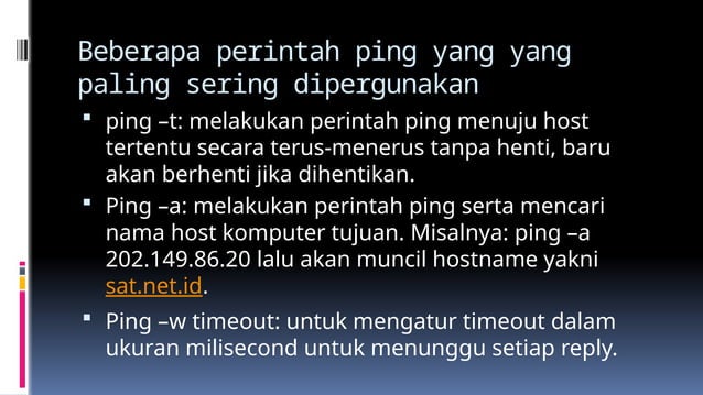 Cara dan Pemakaian Perintah PING dalam Jaringan.pptx