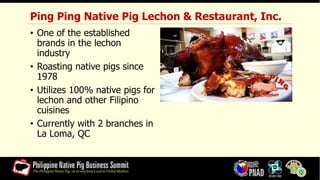Benefits and Market Potential of Native Pig Lechon Processing and ...