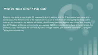 Ping Speed Test | PDF